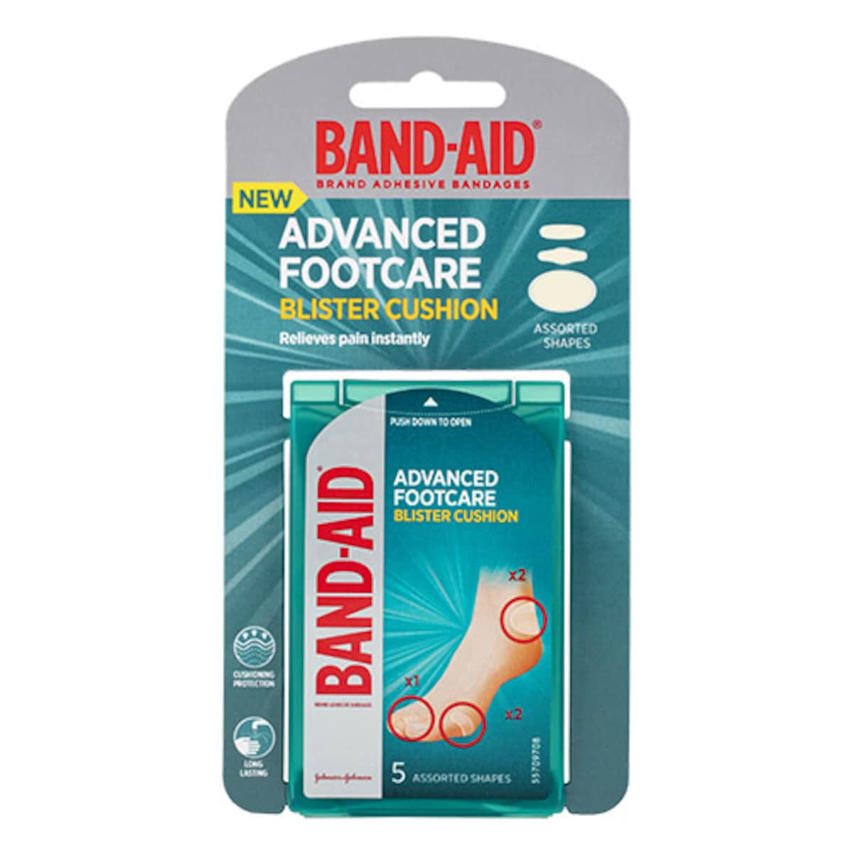 Band-Aid Advanced Blister Cushion 5 Assorted Shapes | Healthylife