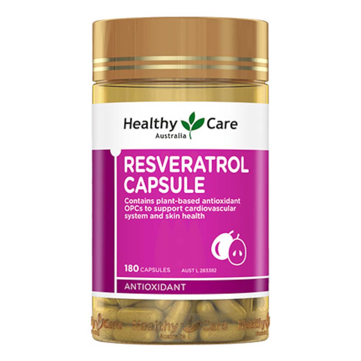 Healthy Care Resveratrol 180 Capsules | Healthylife