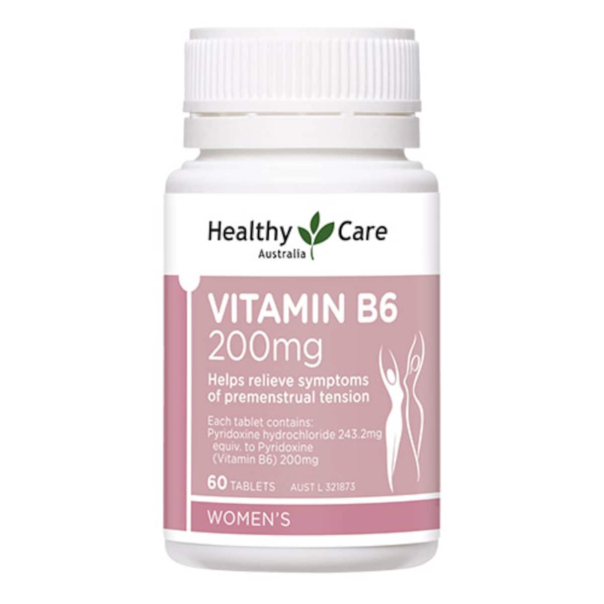 Healthy Care Vitamins B6 200mg 60 Tablets | Healthylife