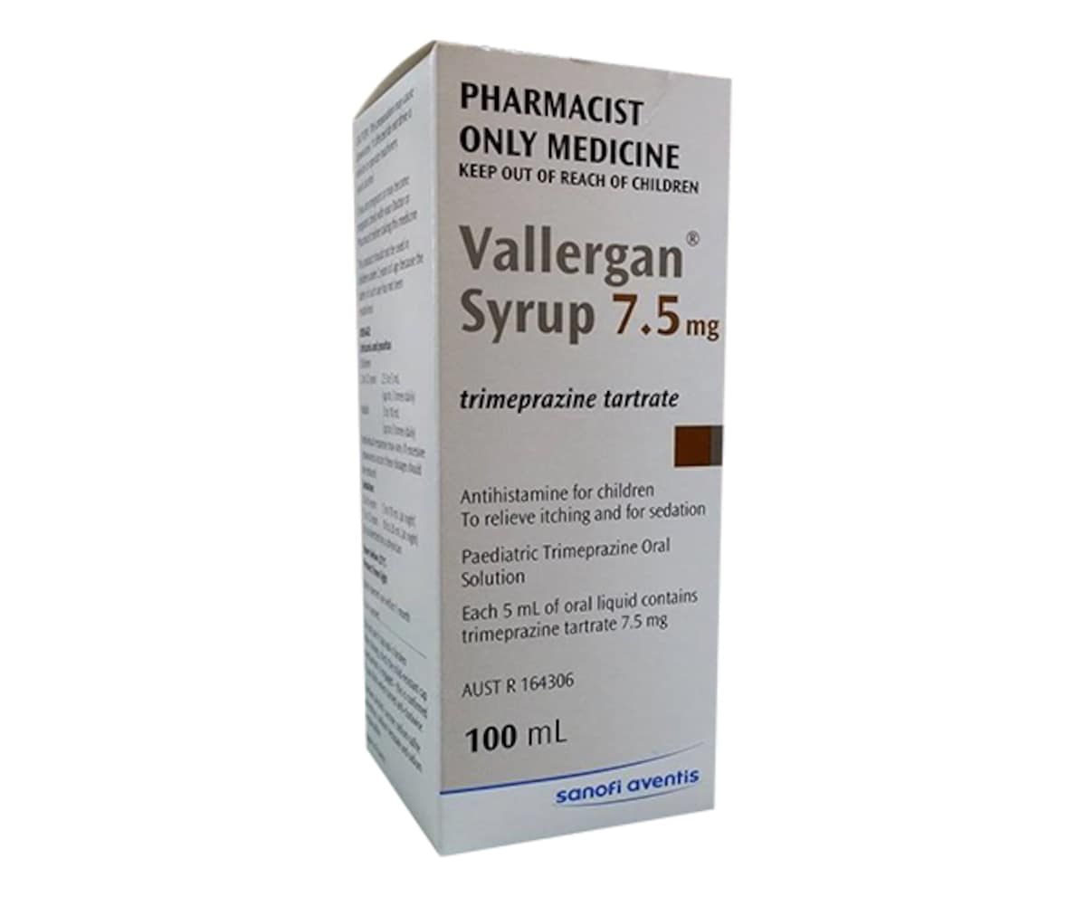 Buy Vallergan Syrup 100mL online from Superpharmacy | Healthylife