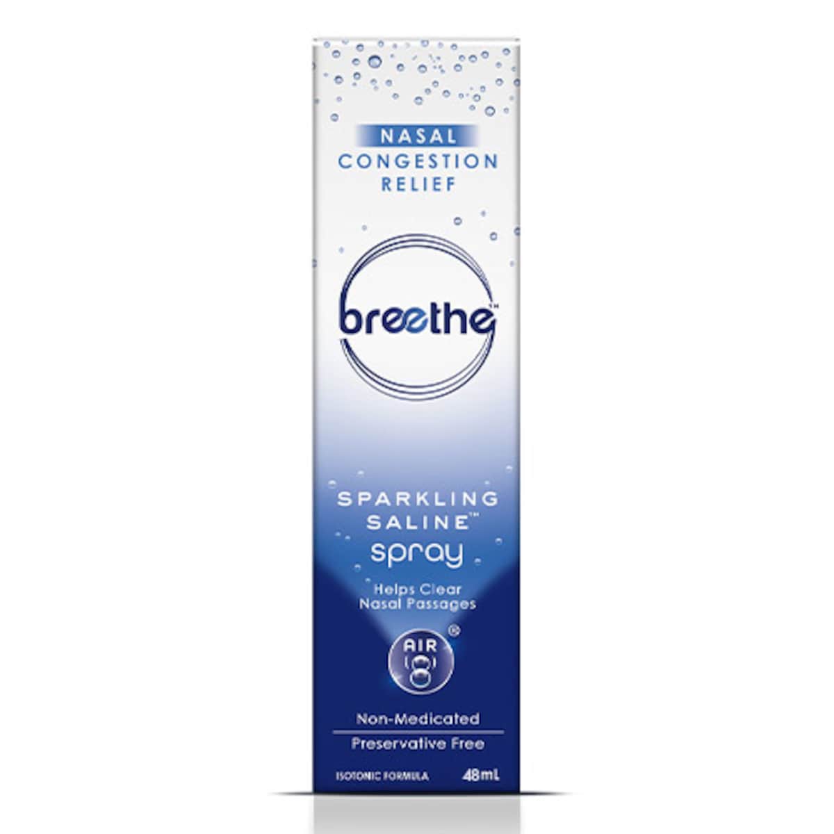 Breethe Nasal Congestion Relief Sparkling Saline 48ml | Healthylife