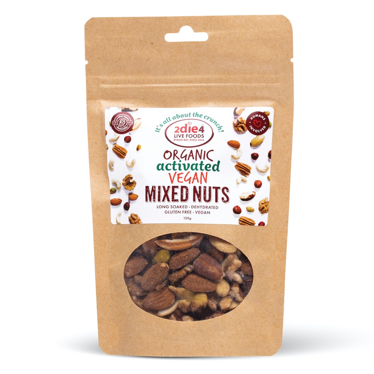 2Die4 Live Foods Organic Activated Mixed Nuts 120g | Healthylife