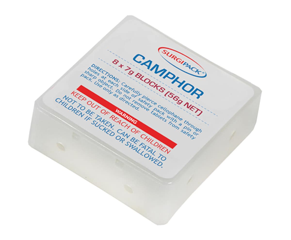 Surgipack Camphor 8 x 7g Blocks | Healthylife