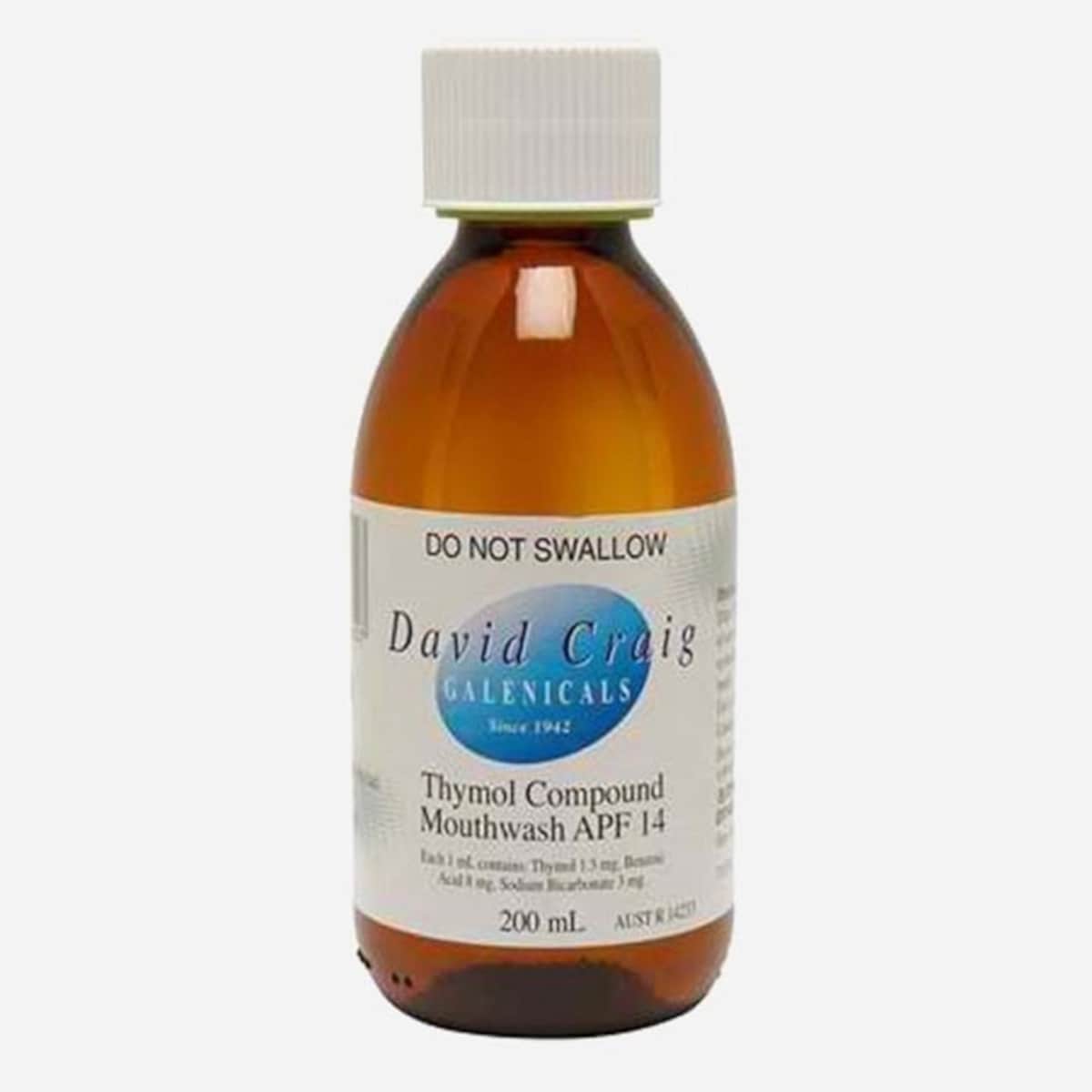 David Craig Thymol Compound Mouthwash APF14 200ml | Healthylife