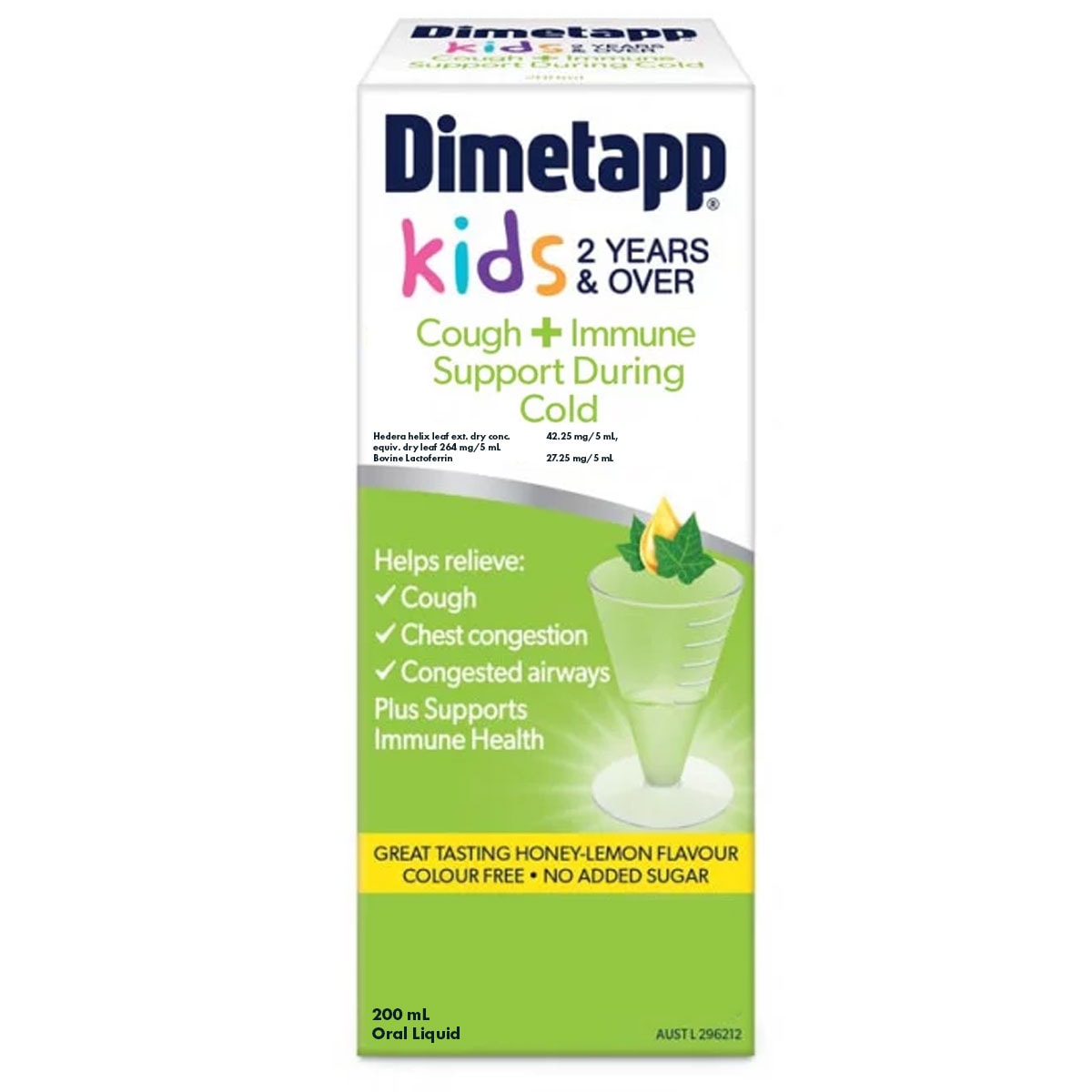 Dimetapp Kids 2+ Years Cough + Immune Support Liquid 200ml | Healthylife