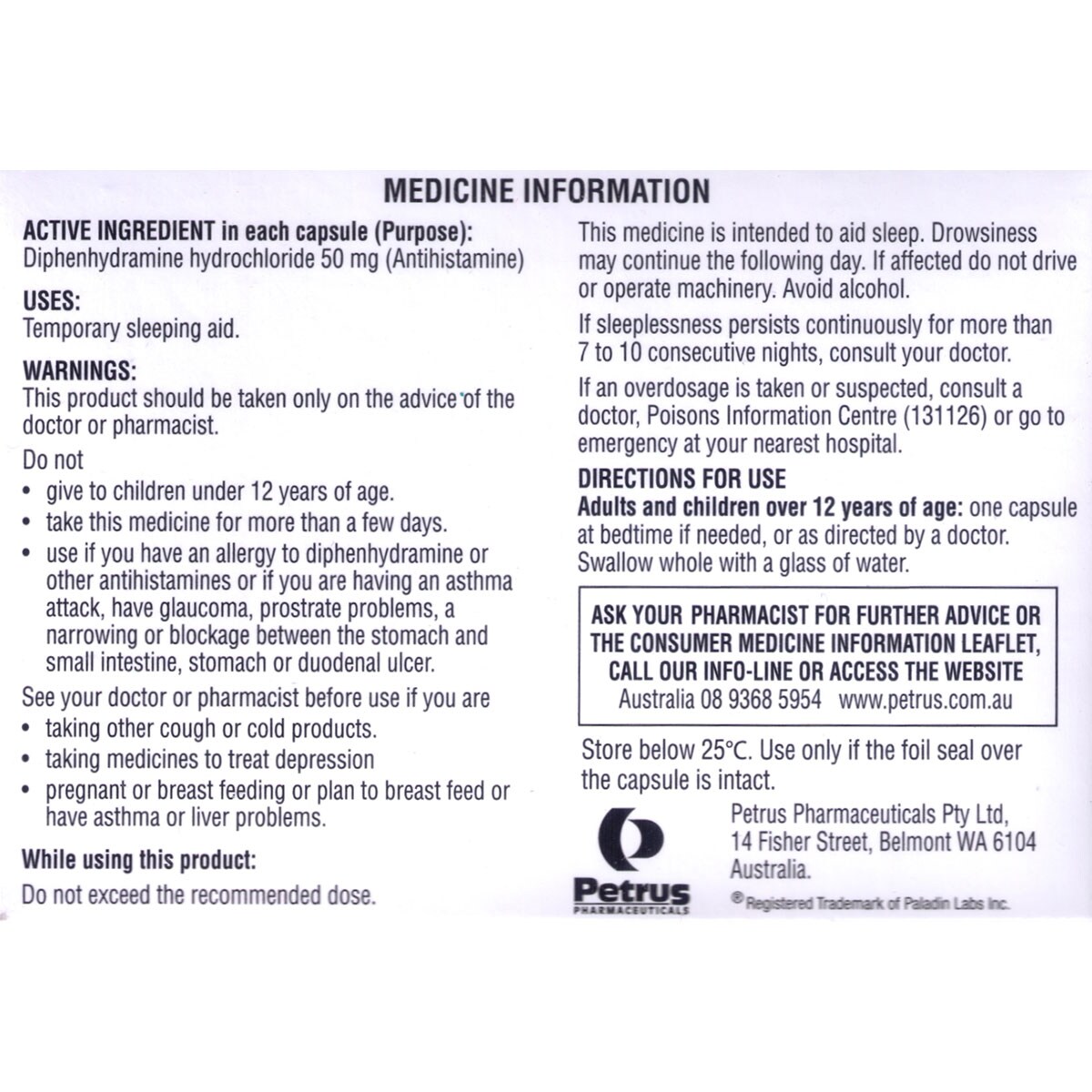 Unisom Diphenhydramine (50mg) SleepGels 10 Soft Capsules | Healthylife