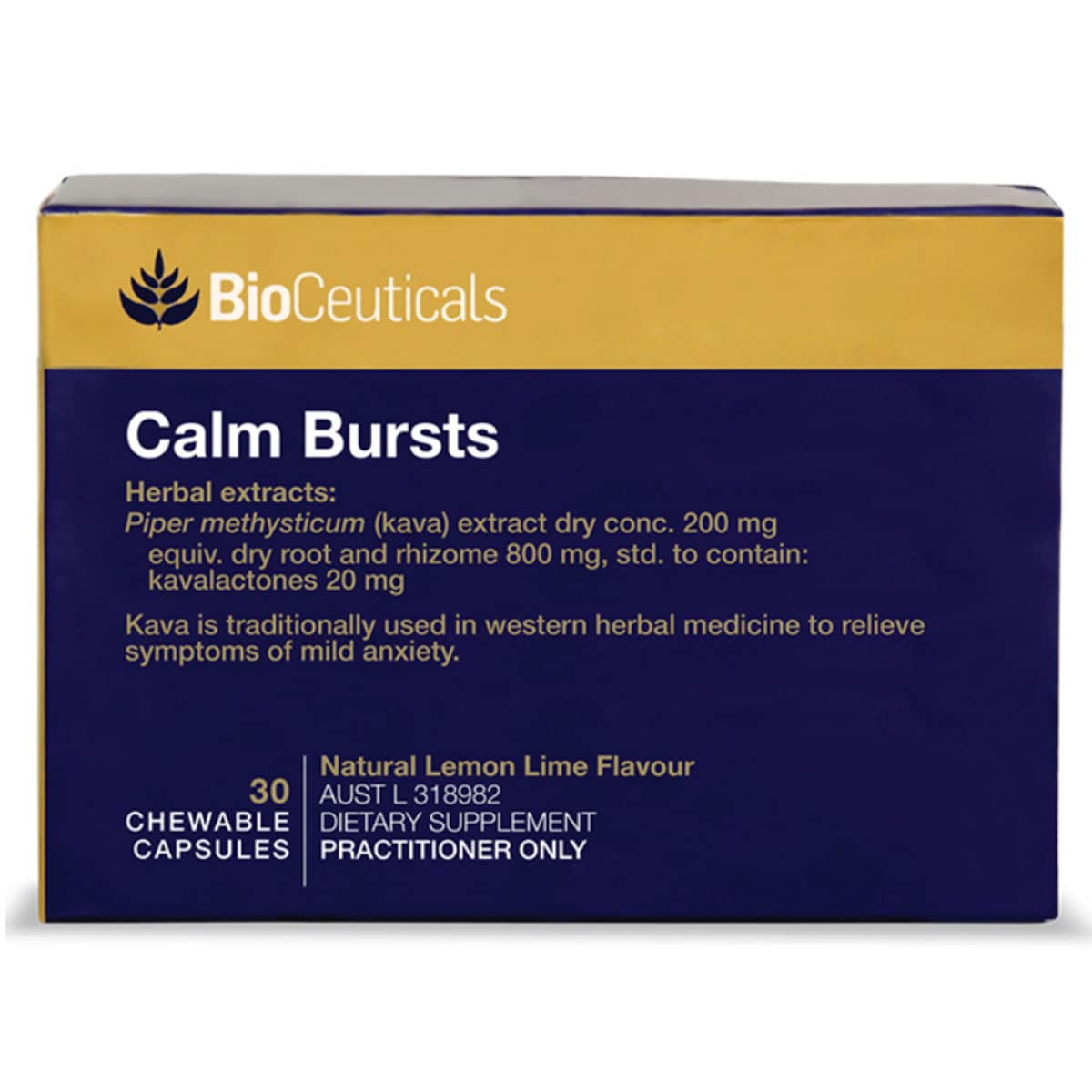 BioCeuticals Calm Bursts 30 Chewable Capsules | Healthylife