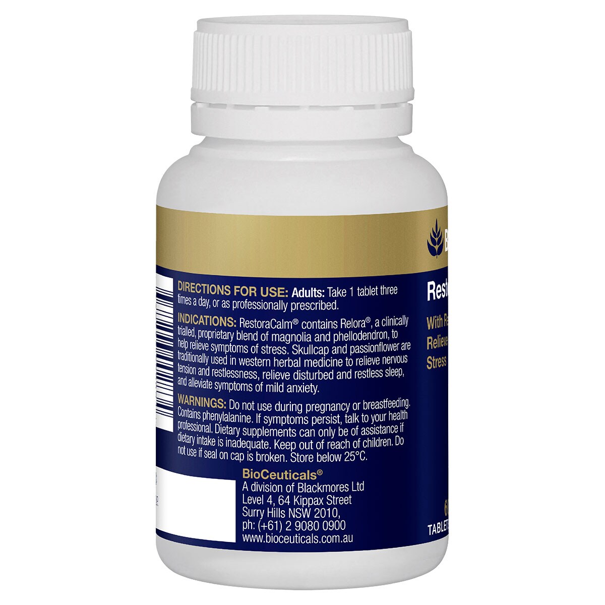 BioCeuticals RestoraCalm 60 Tablets