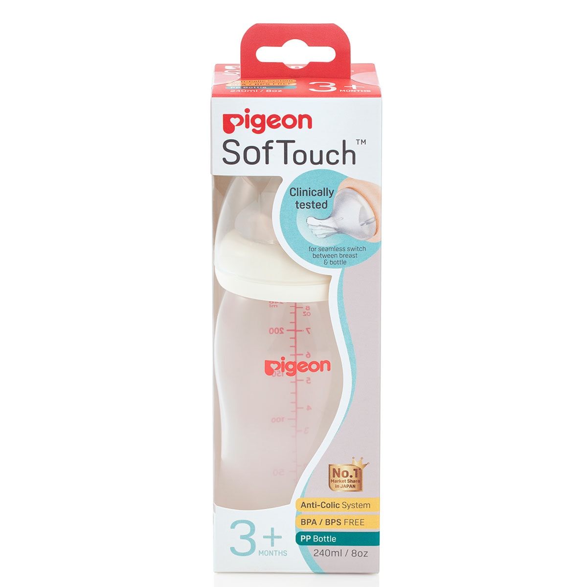 Pigeon SofTouch PP Baby Bottle 240ml | Healthylife