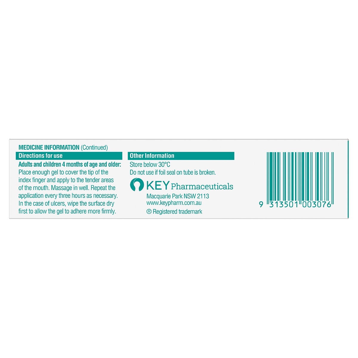 Sedagel For Infant Teething 30G