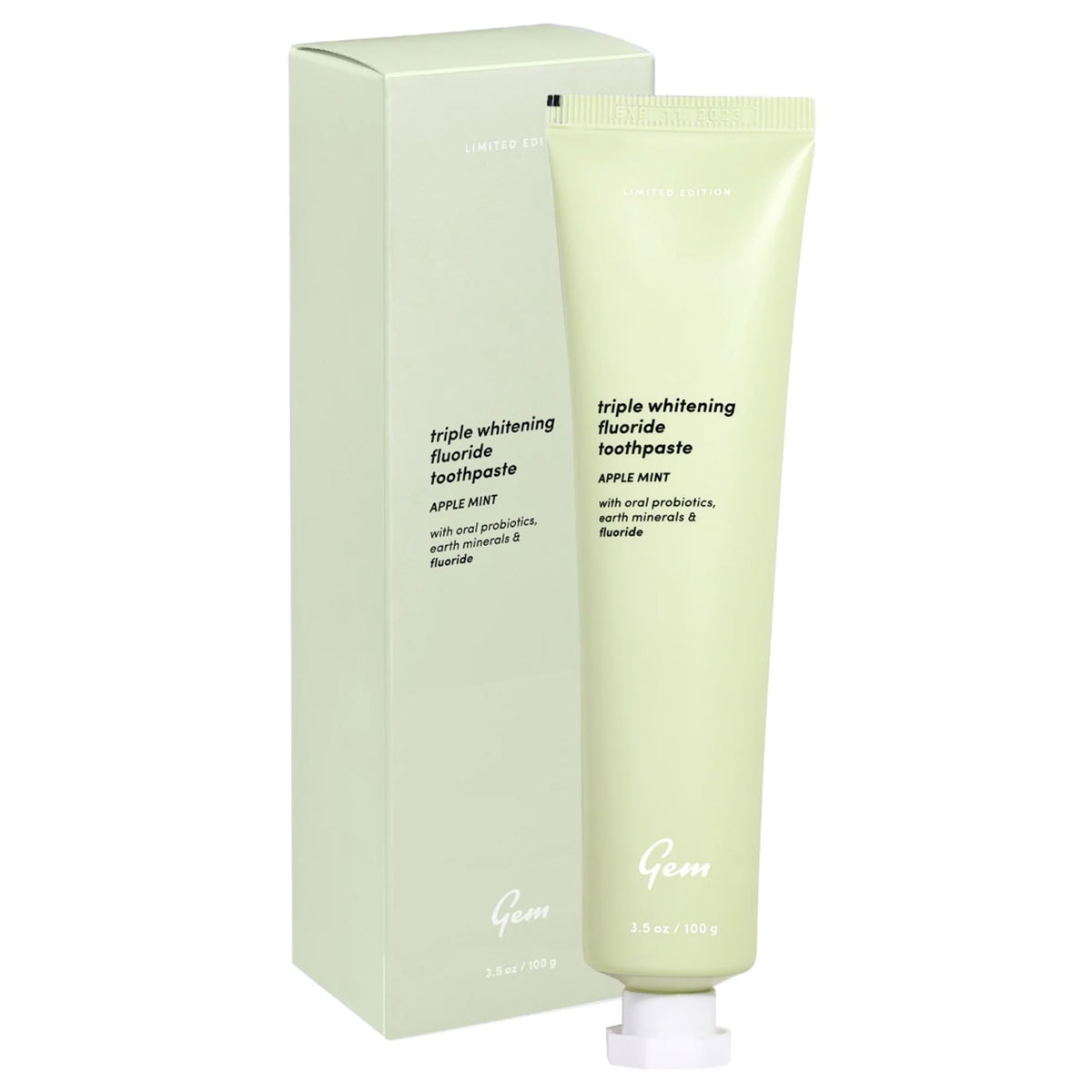 Gem Triple Whitening Fluoride Toothpaste Apple Mint 100G | Healthylife