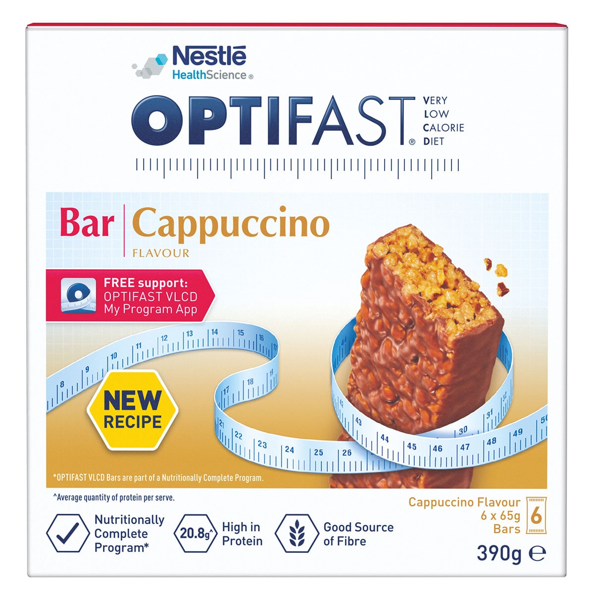 Optifast VLCD Bars Cappucino 6 x 65g | Healthylife