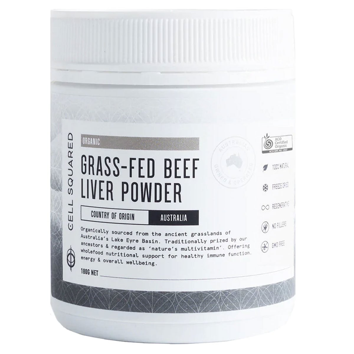 Cell Squared Organic Grass-fed Beef Liver Powder 180g | Healthylife
