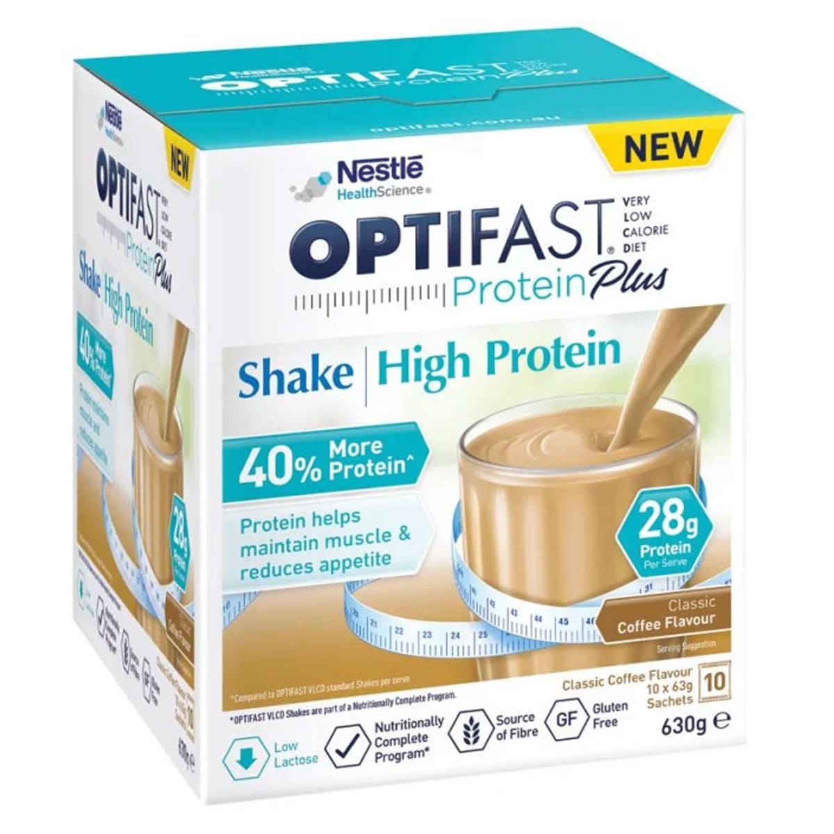 Optifast VLCD Protein Plus Shake Coffee 10 x 63g Sachets | Healthylife