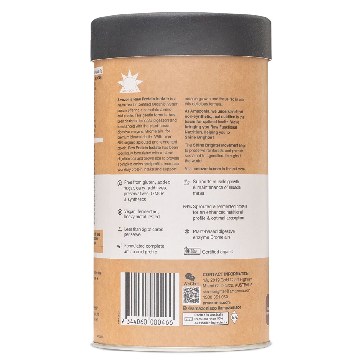 Amazonia Raw Protein Isolate Choc Coconut 1kg