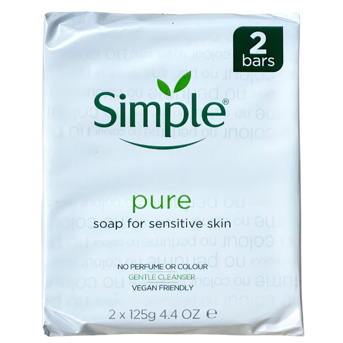 Simple Pure Soap for Sensitive Skin 125g x 2 Pack | Healthylife