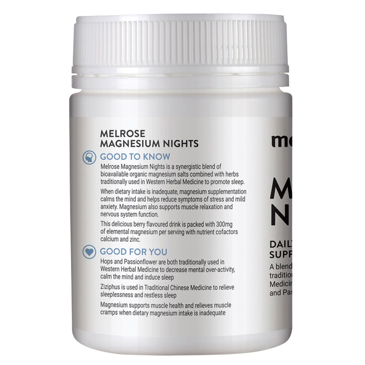 Melrose Magnesium Nights Powder Berry 120g