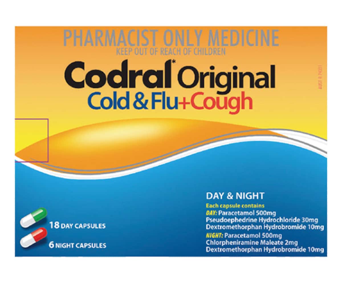 Codral Original Cough Cold & Flu Day & Night Relief 24 Capsules ...