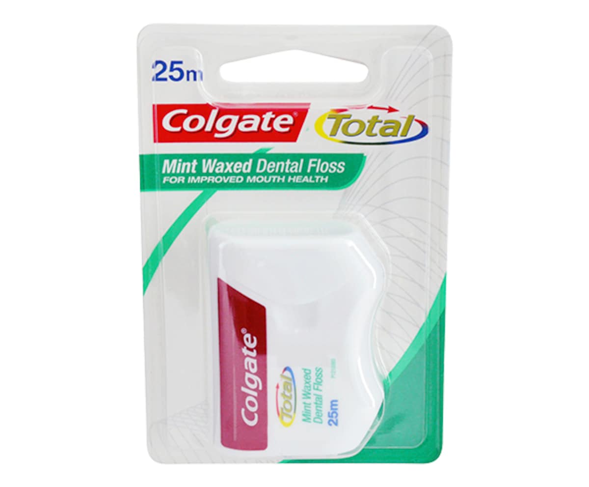 Colgate Dental Floss Total Mint Waxed 25m | Healthylife