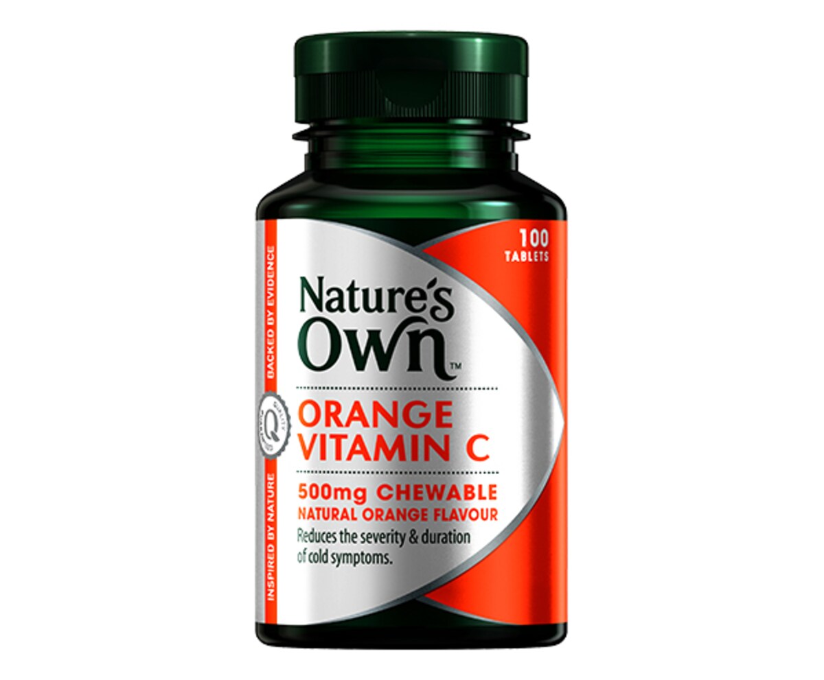 NATURE'S OWN ORANGE VITAMIN C 500MG, CHEWABLE 500MG 100 TABLETS ...