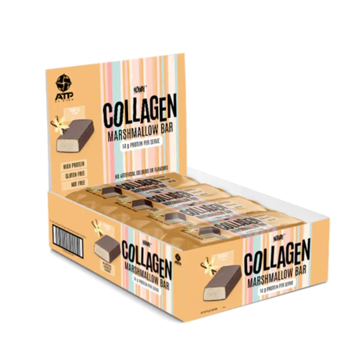 ATP Science Noway Collagen Marshmallow Bar Vanilla 12 x 45g | Healthylife