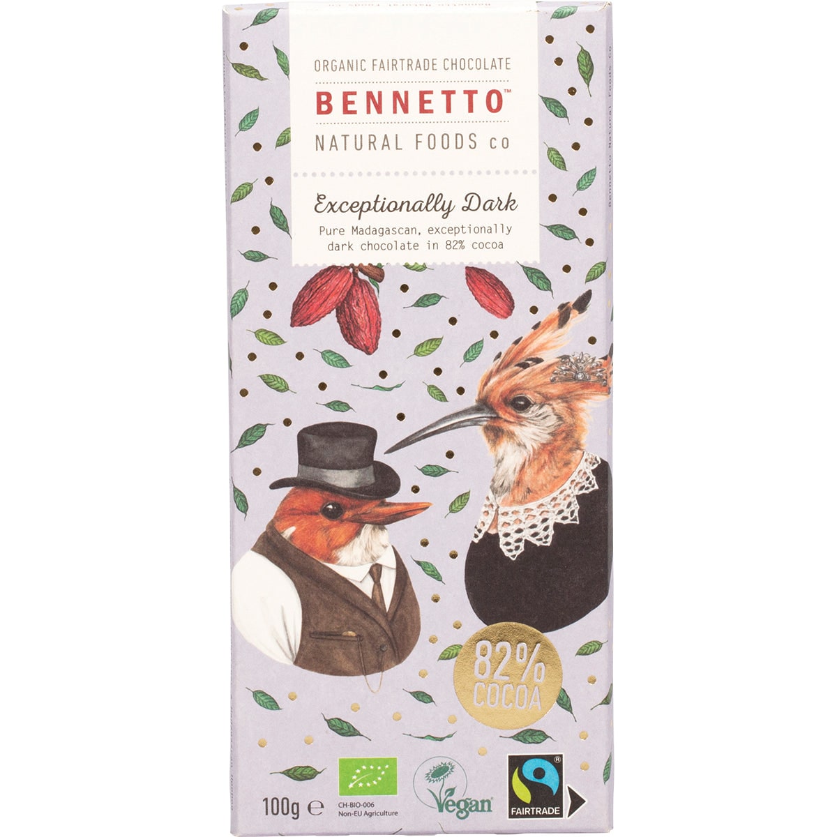 Bennetto Organic Dark Chocolate Exceptionally Dark 100G | Healthylife