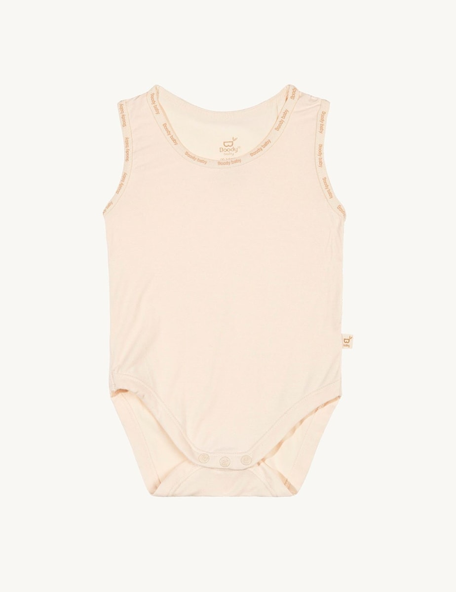 Boody Baby Sleeveless Bodysuit - Chalk / 3-6 Months | Healthylife