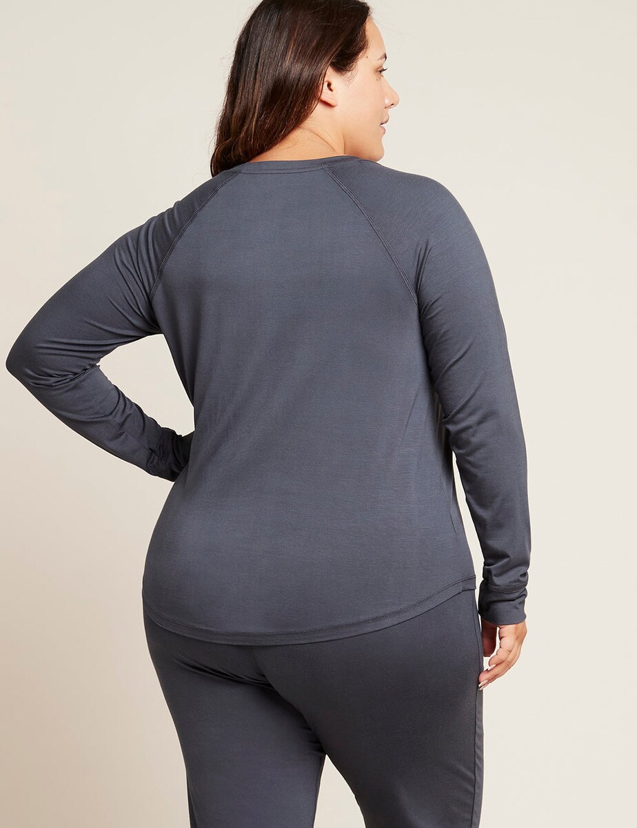 Boody Goodnight Raglan Sleep Top - Storm / M