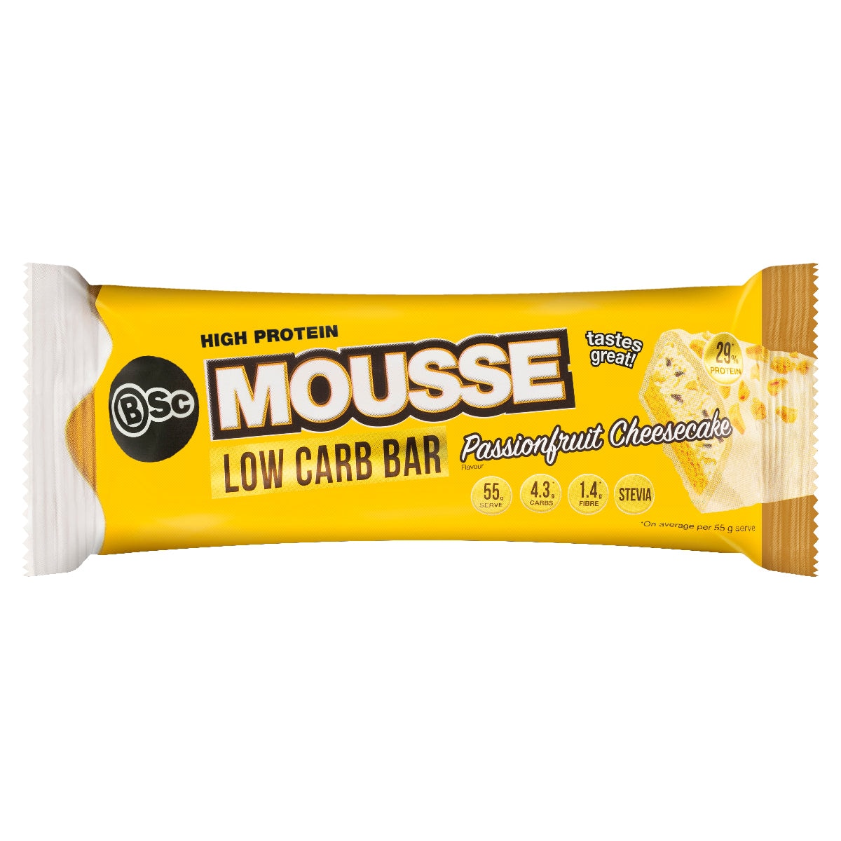 BSc Body Science High Protein Low Carb Mousse Bar Passionfruit ...