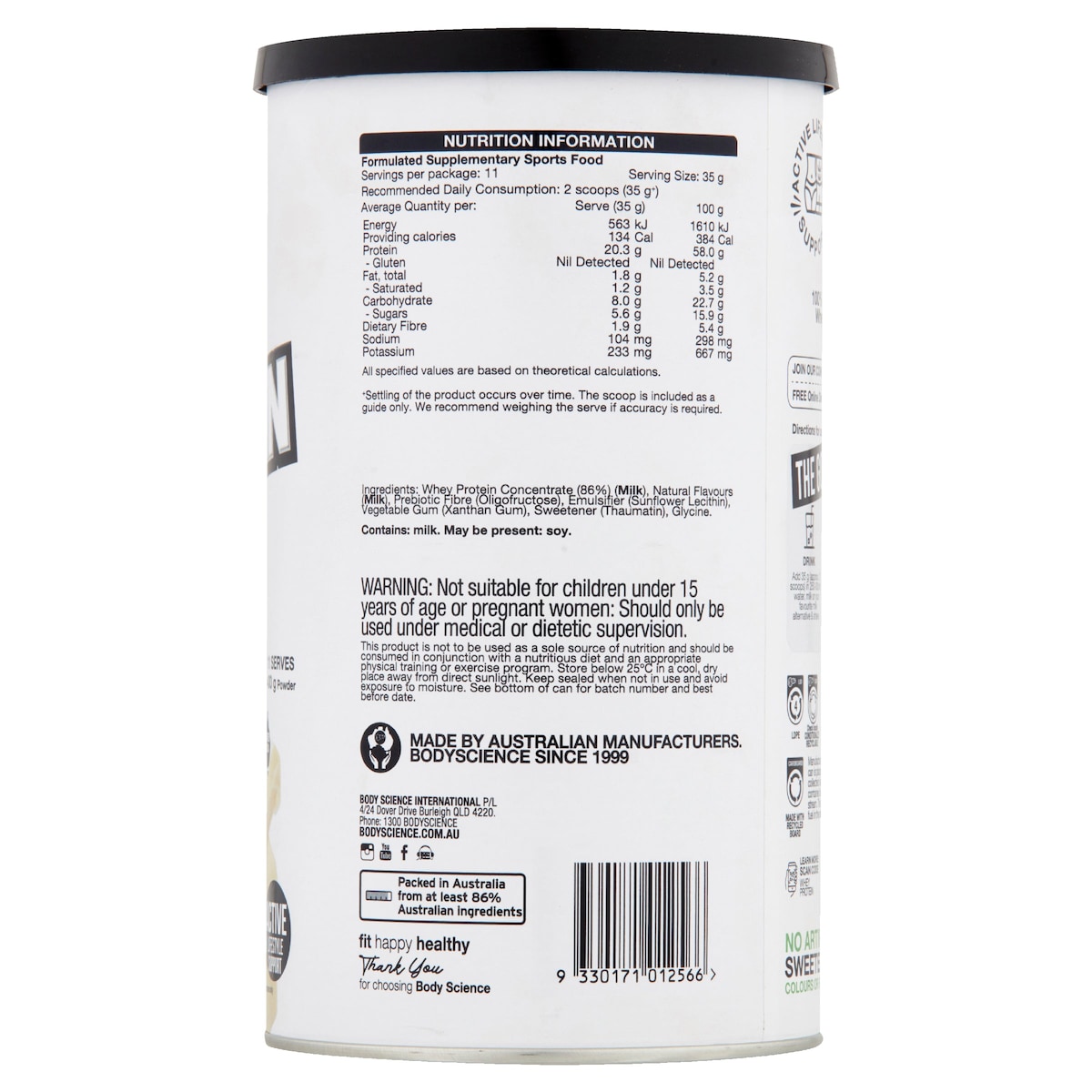 BSc Body Science Whey Protein Vanilla 400g