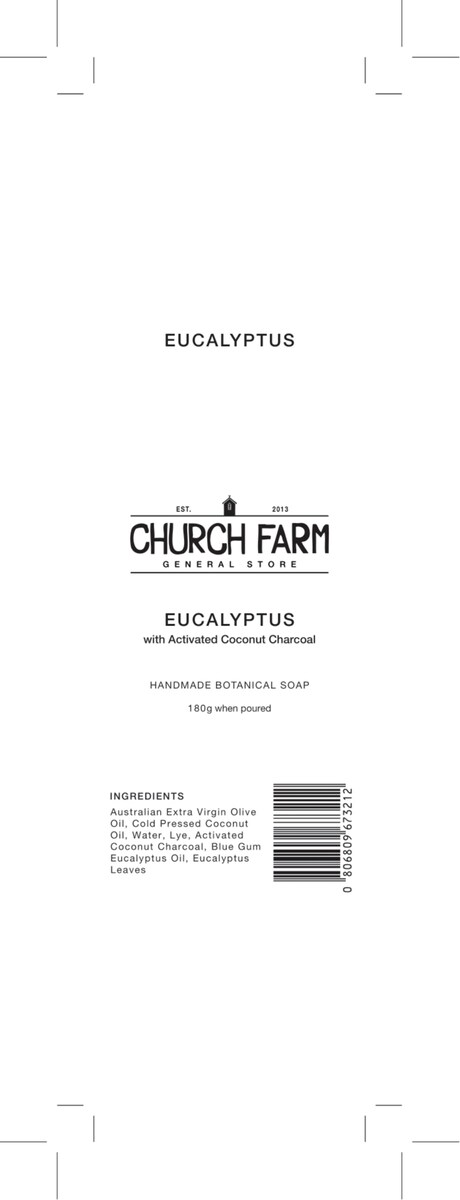 Church Farm Eucalyptus & Activated Charcoal Soap 180g