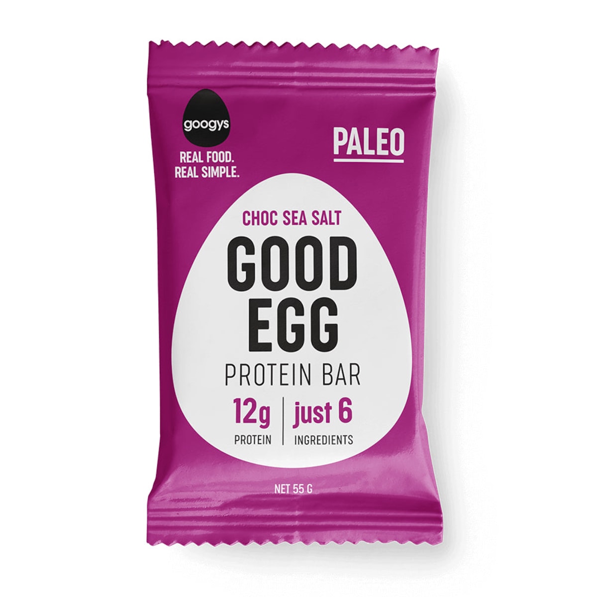 Googy's Good Egg Protein Bar Choc Sea Salt 55g | Healthylife