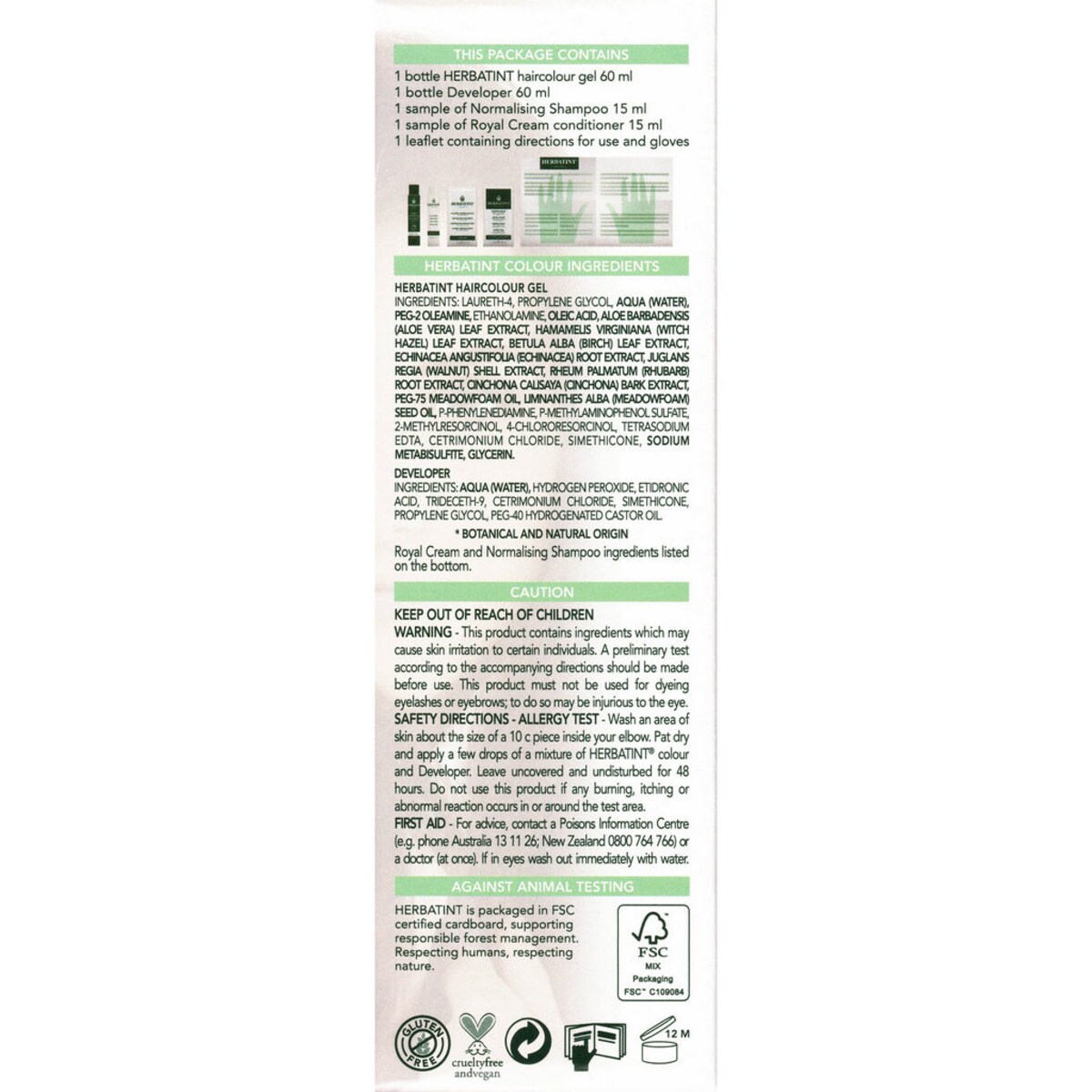 Herbatint Permanent Hair Colour Gel 5D Light Golden Chestnut 150ml