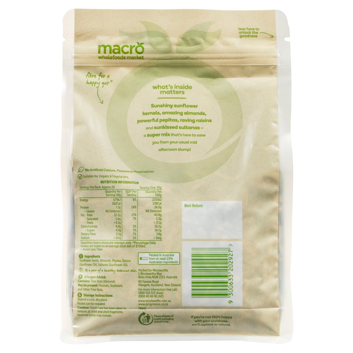 Macro Natural Nibble Mix 500g