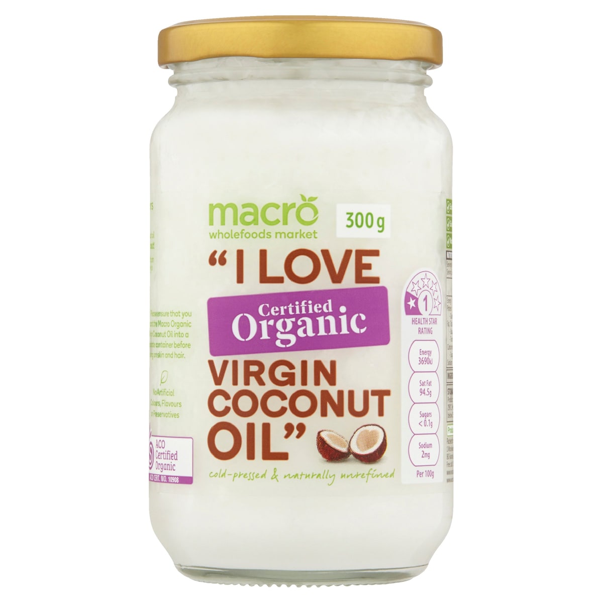 Macro Organic Coconut Oil 900g