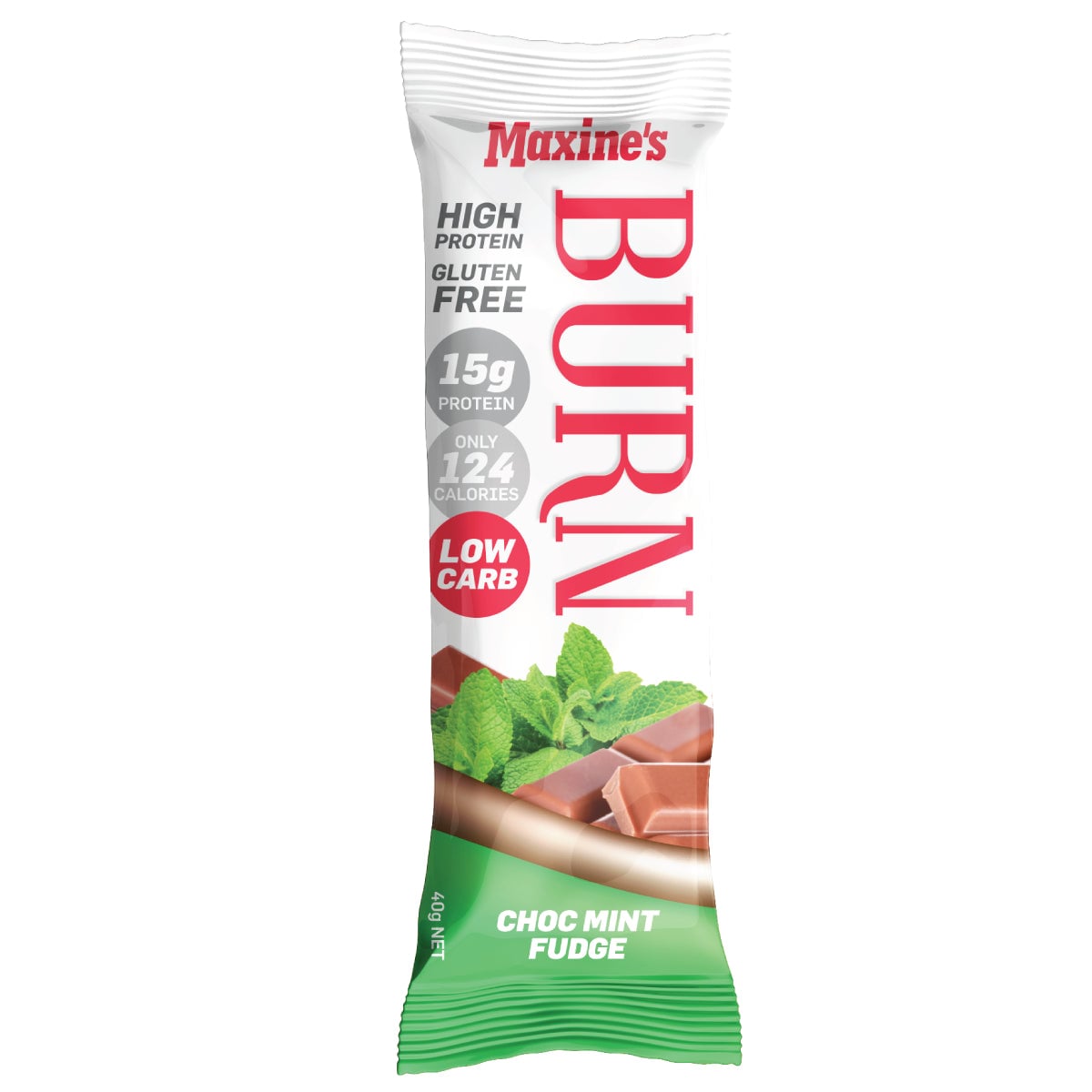 Maxine's Burn Bar - Choc Mint Fudge 40g | Healthylife