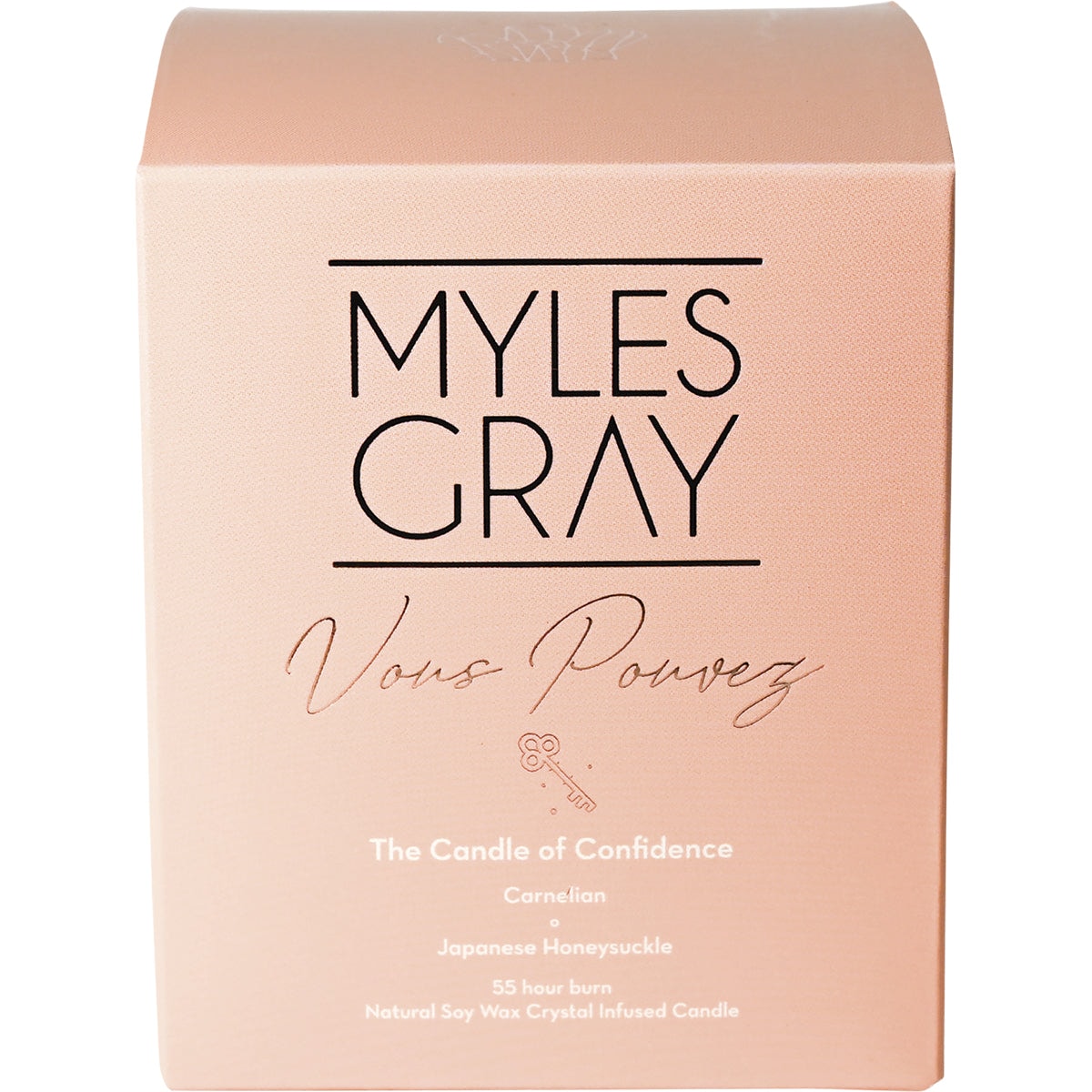 Myles Gray Crystal Infused Soy Candle Large Japanese Honeysuckle