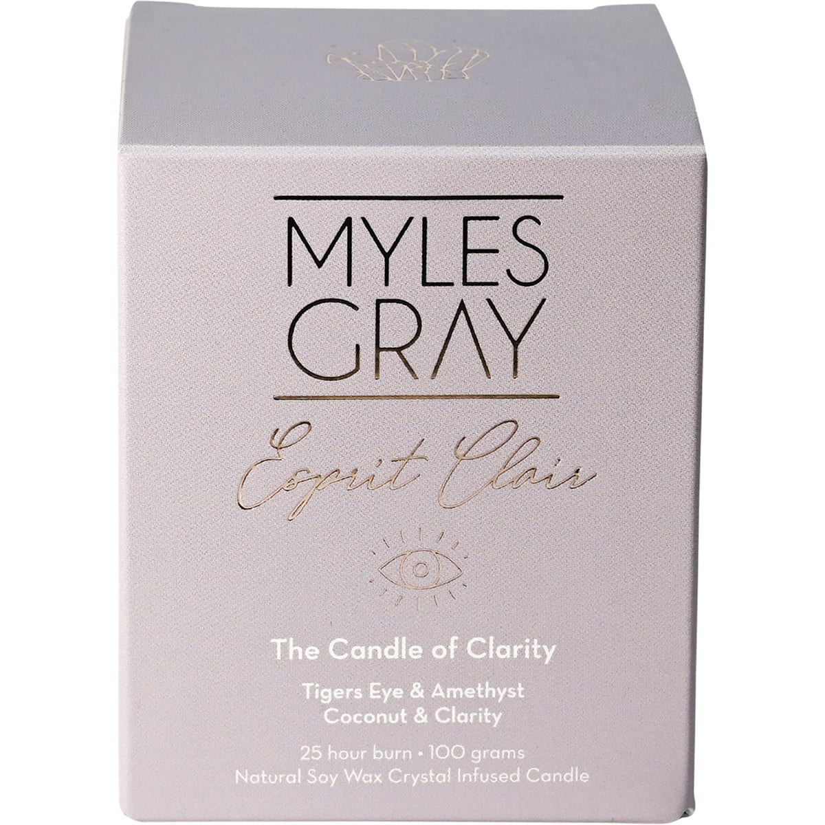 Myles Gray Crystal Infused Soy Candle Mini Coconut & Clarity