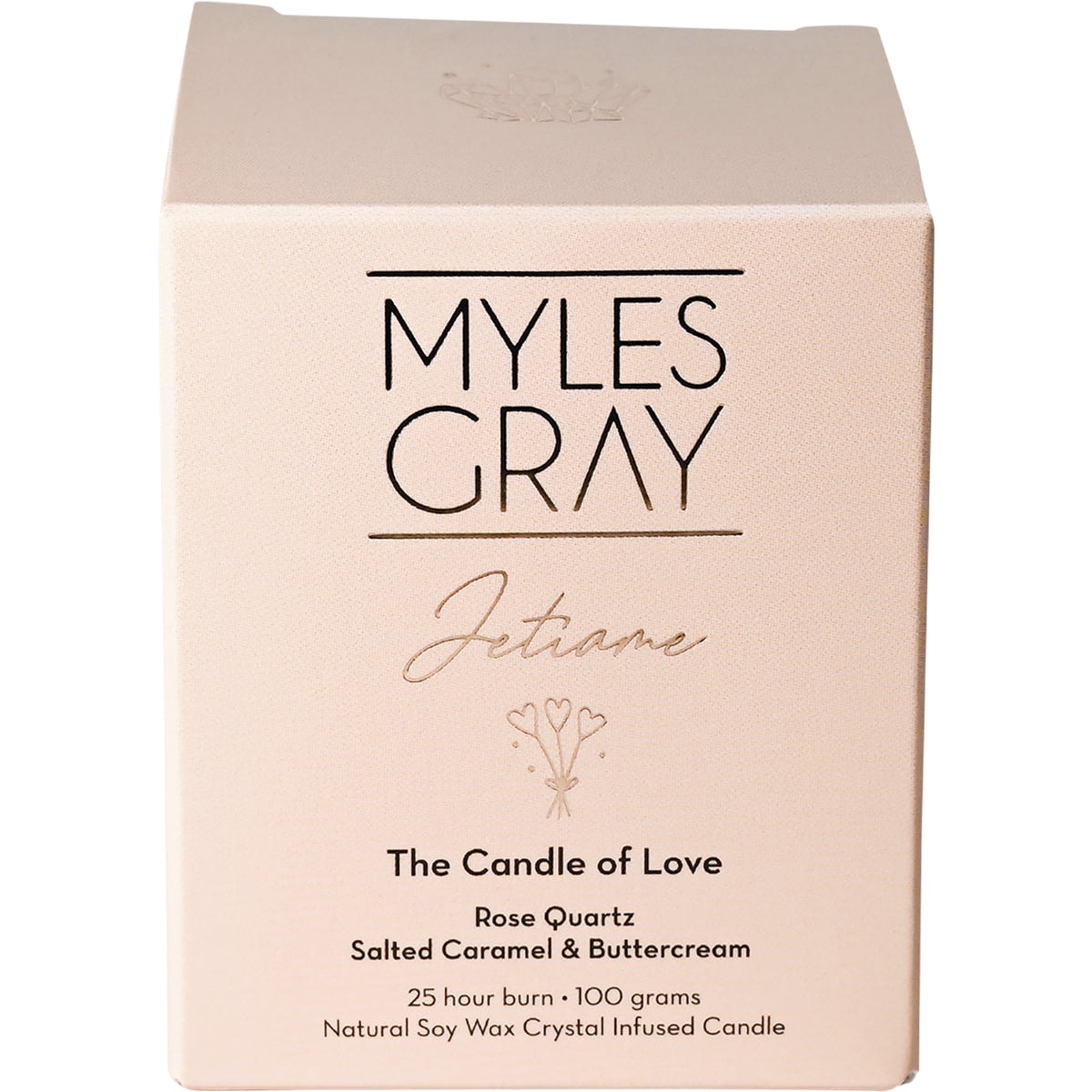 Myles Gray Crystal Infused Soy Candle Mini Salted Caramel & Buttercream