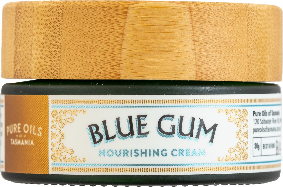 Pure Oils of Tasmania Blue Gum Nourishing Cream in Bamboo Box 30ml