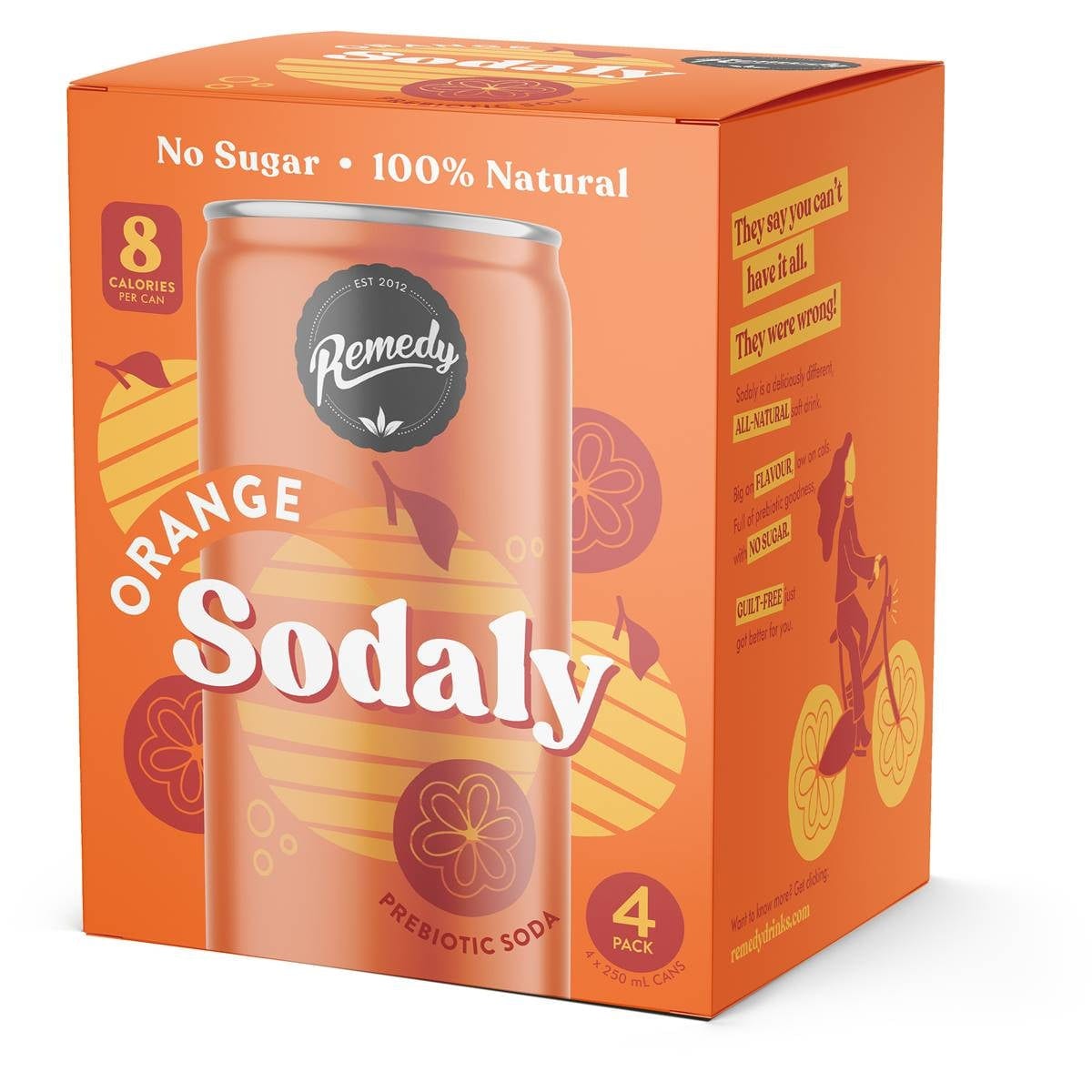 Remedy Sodaly Orange 4x250ml | Healthylife
