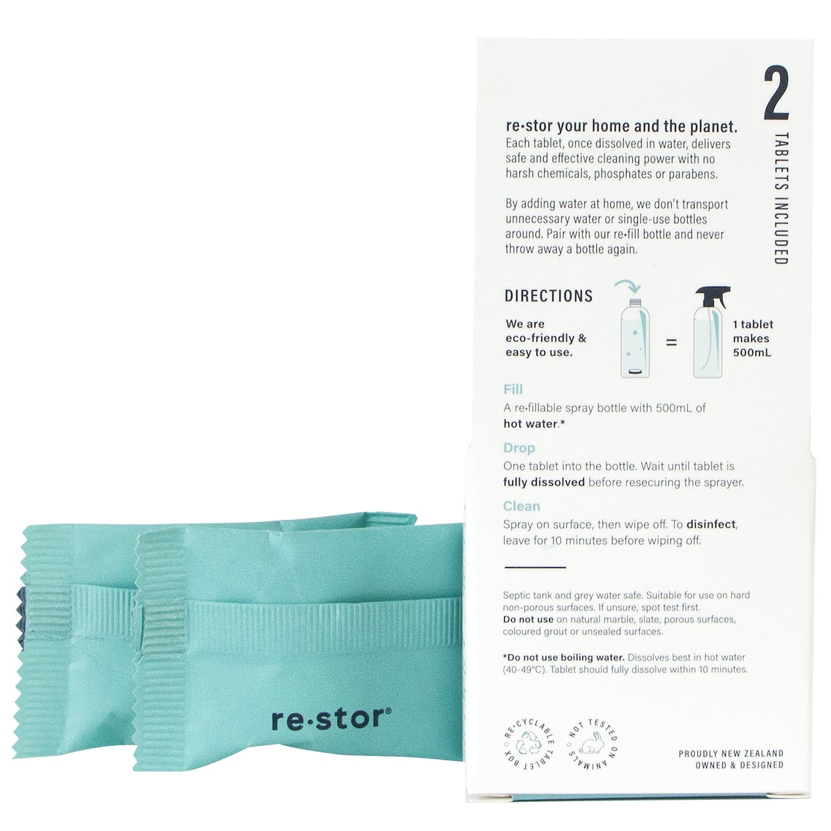 Restor Concentrated Cleaning Tablets Kitchen Aloe 2 Pack