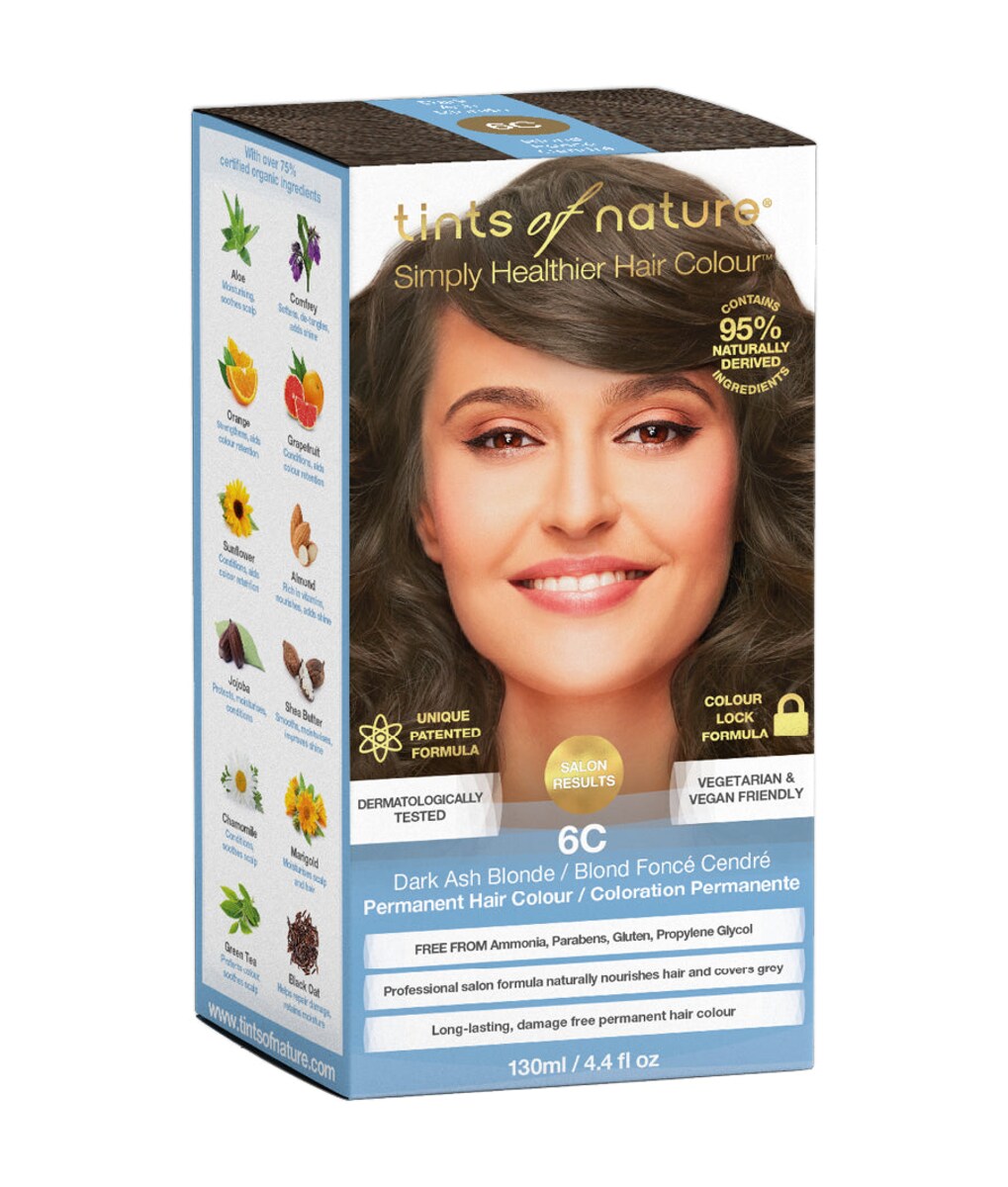 Tints of Nature 6C Dark Ash Blonde Permanent Hair Colour 130ml