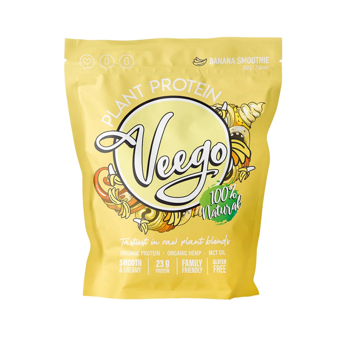Veego Plant Protein Powder Banana Smoothie 280G | Healthylife