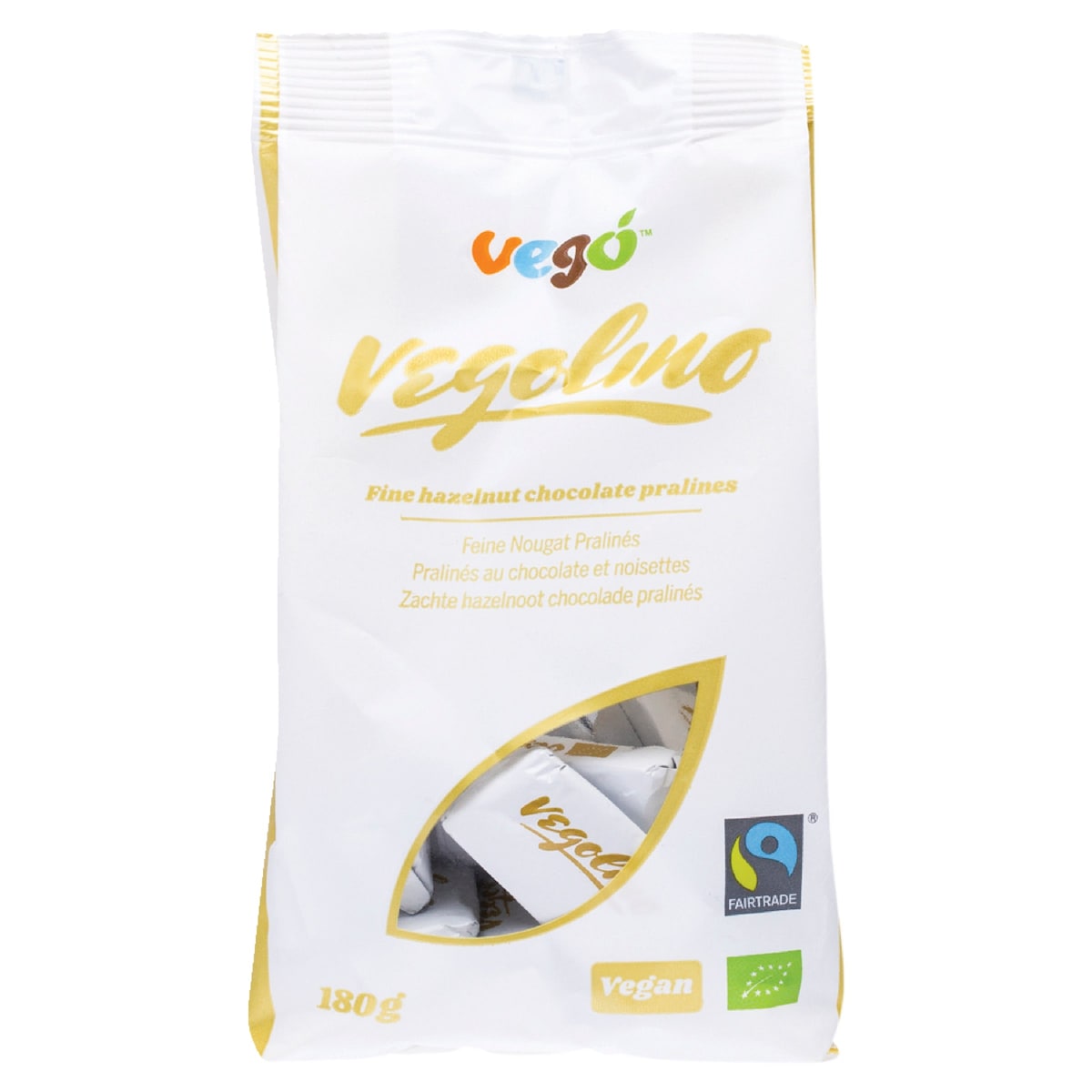 Vego Vegolino Hazelnut Chocolate Pralines 180g | Healthylife