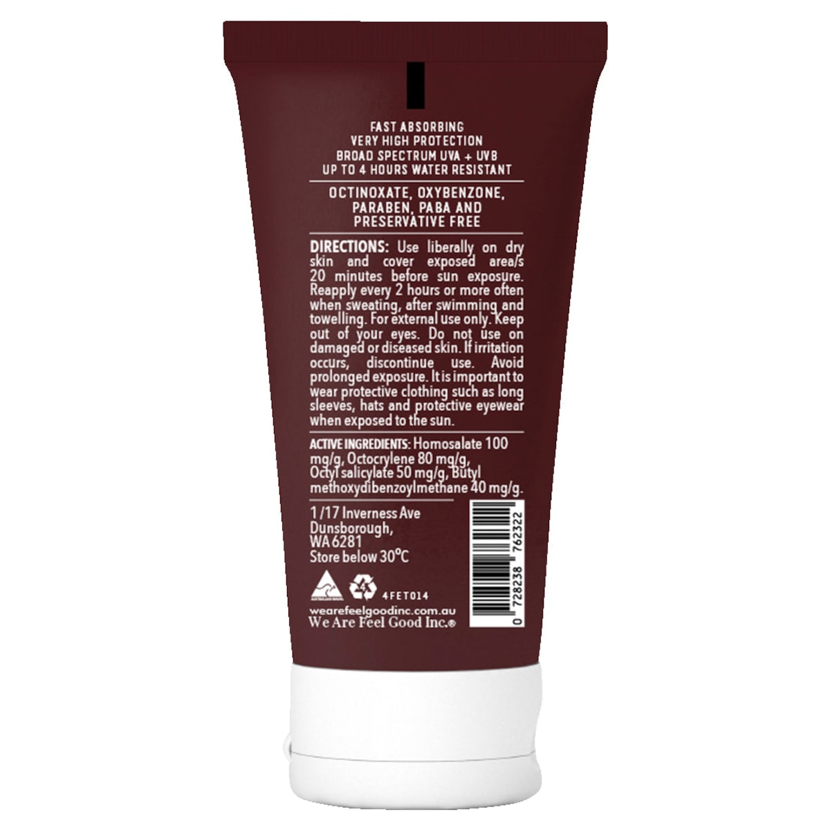 We Are Feel Good Inc Coconut Sunscreen Lotion SPF50+ 75ml