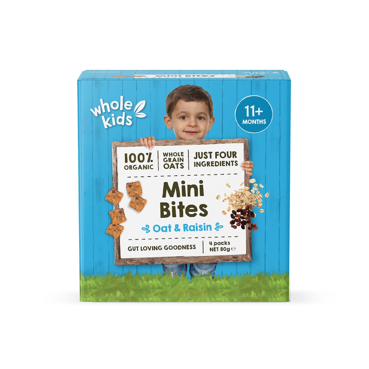 Whole Kids Organic Mini Bites Oat & Raisin 80g | Healthylife