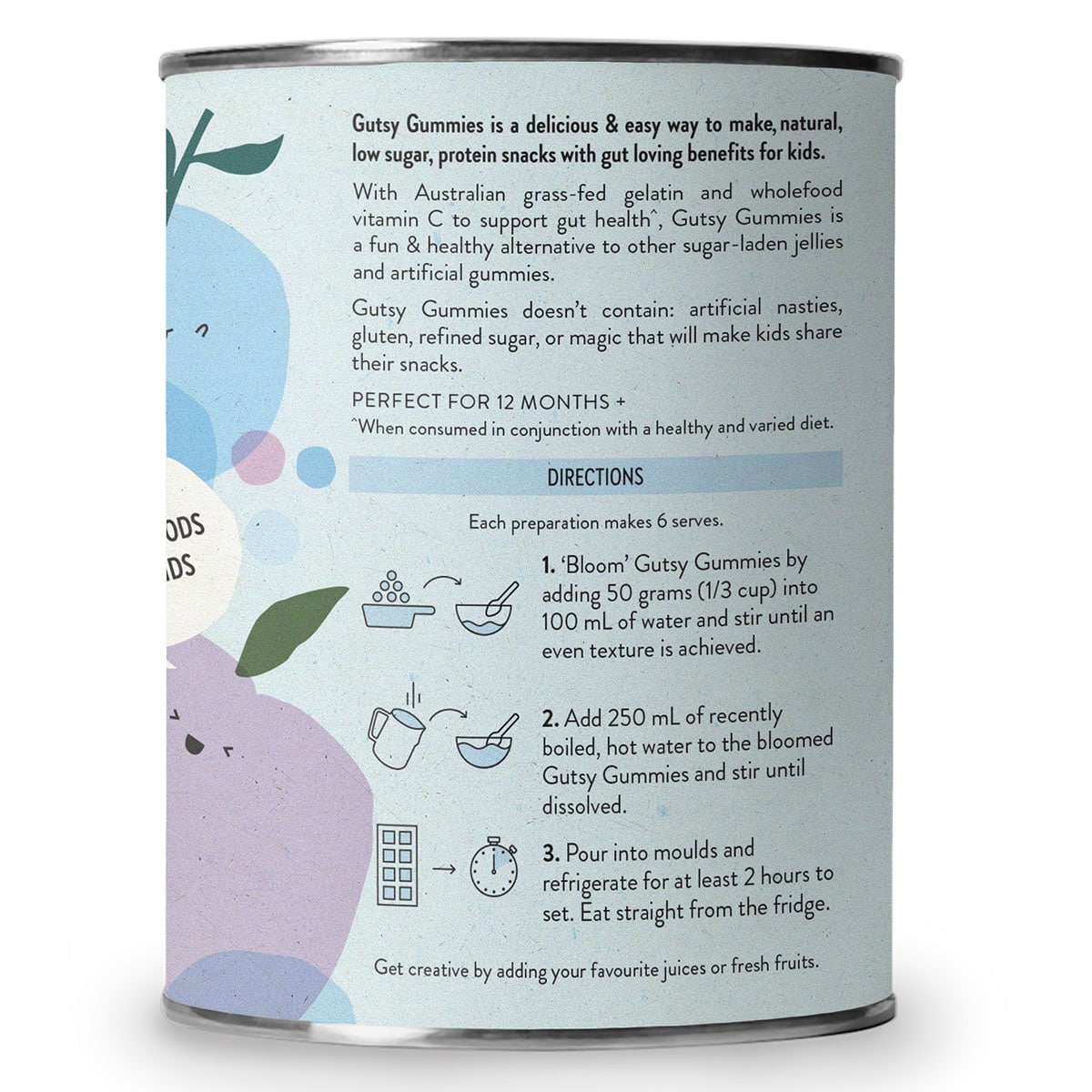 Nutra Organics Gutsy Gummies Blueberry 150g