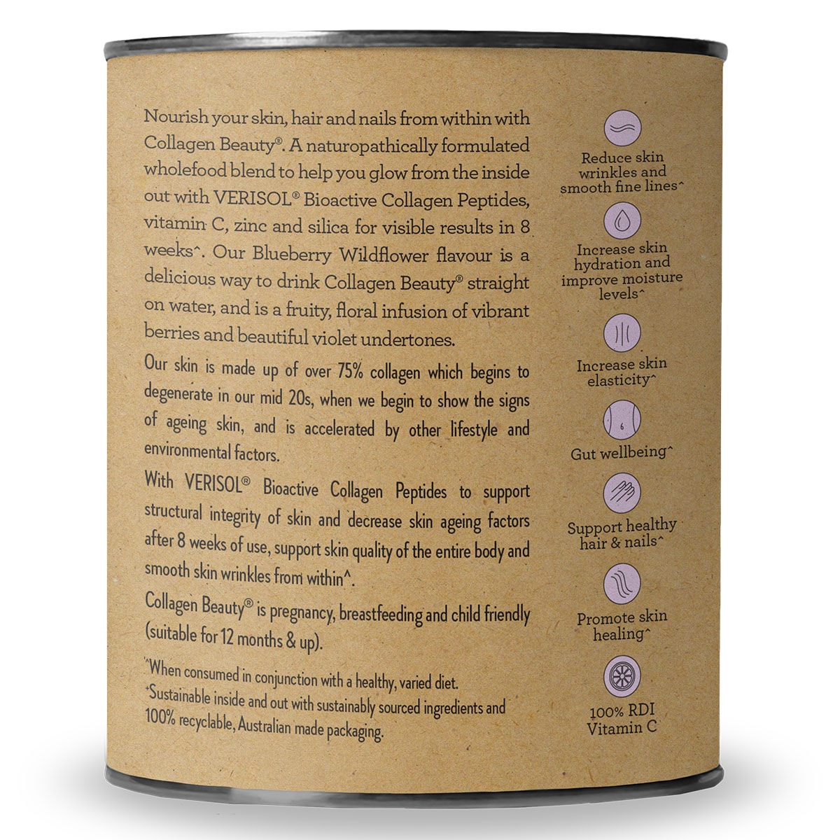 Nutra Organics Collagen Beauty Blueberry Wildflower 300g | Healthylife