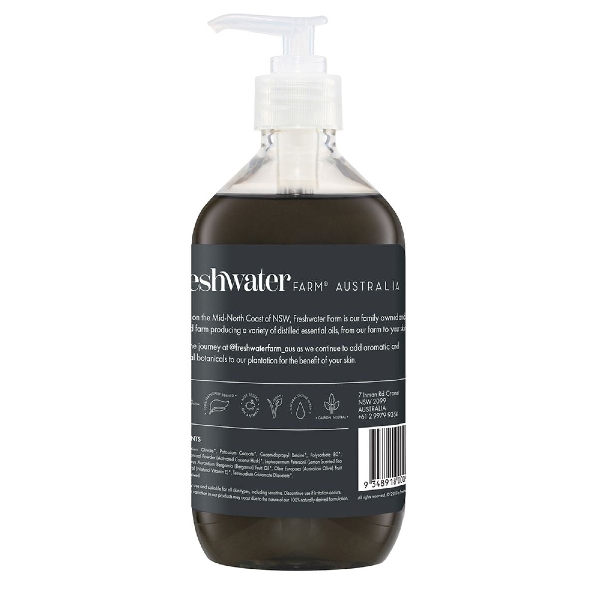 Freshwater Farm Activated Charcoal Hand Wash 500Ml